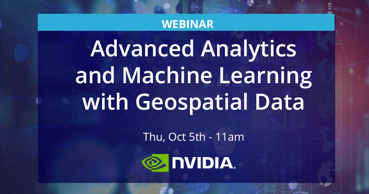 Advanced Analytics And Machine Learning With Geospatial Data A World
